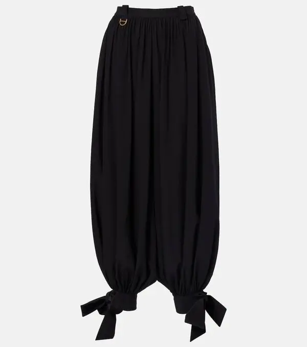 Chloé Silk Crêpe De Chine Balloon Pants - Black