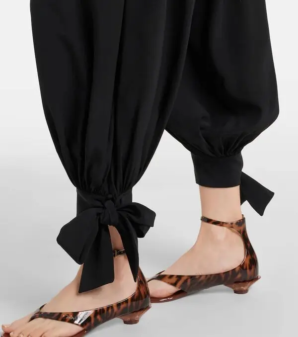 Chloé Silk Crêpe De Chine Balloon Pants - Black