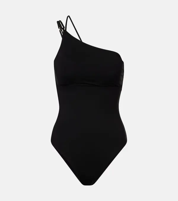 Max Mara Cappa One-shoulder Swimsuit - Black