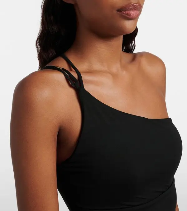 Max Mara Cappa One-shoulder Swimsuit - Black