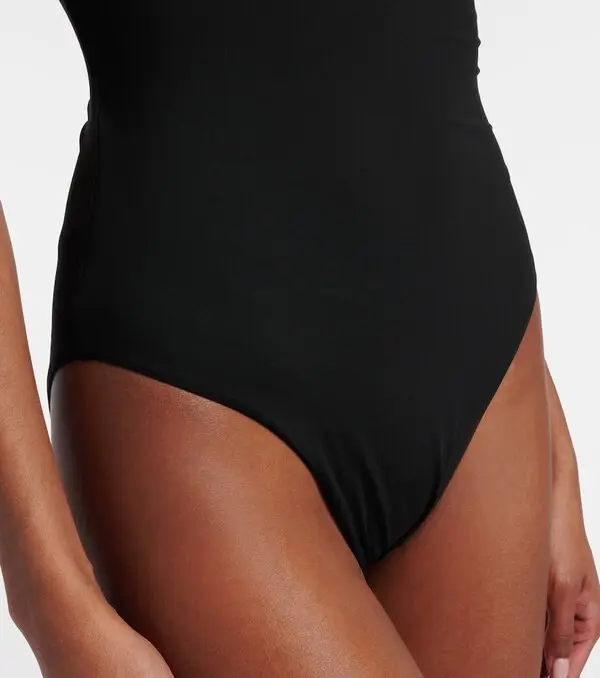 Max Mara Cappa One-shoulder Swimsuit - Black