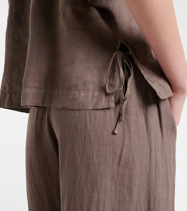 Velvet By Graham & Spencer Cosette Linen Blouse - Brown