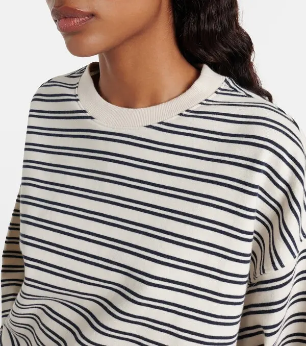 Velvet By Graham & Spencer Isabelle Striped Cotton Jersey Sweatshirt