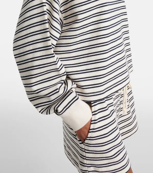Velvet By Graham & Spencer Isabelle Striped Cotton Jersey Sweatshirt