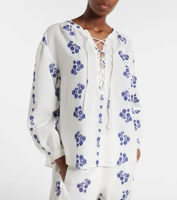 Velvet By Graham & Spencer Winslet Cotton Blouse - White