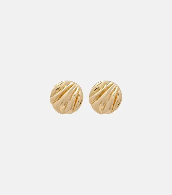 Chloé Pleated Clip-on Earrings - Gold