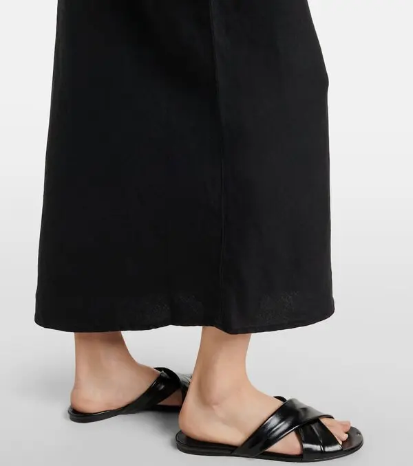 Velvet By Graham & Spencer Beka Linen Maxi Skirt - Black