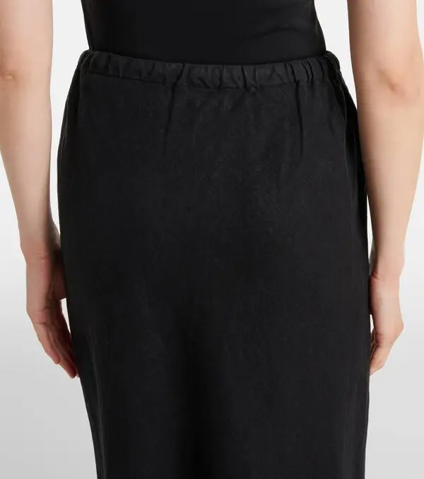 Velvet By Graham & Spencer Beka Linen Maxi Skirt - Black