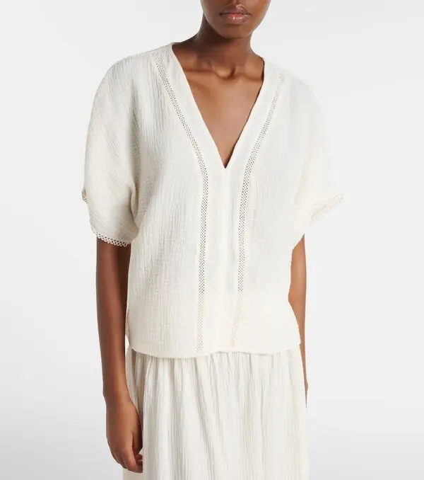 Velvet By Graham & Spencer Verna Cotton Gauze Top