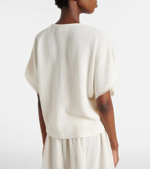 Velvet By Graham & Spencer Verna Cotton Gauze Top