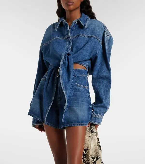 Sportmax Fiesta Denim Shorts - Blue