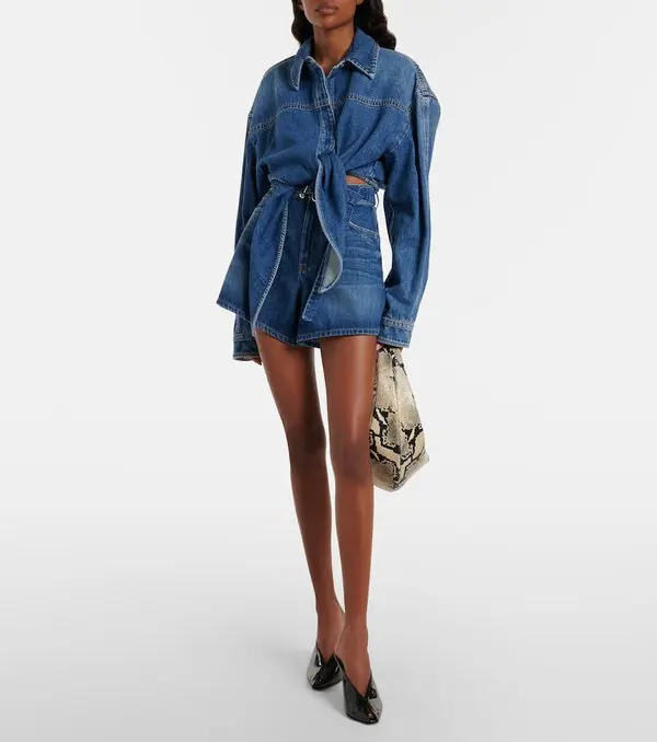 Sportmax Fiesta Denim Shorts - Blue