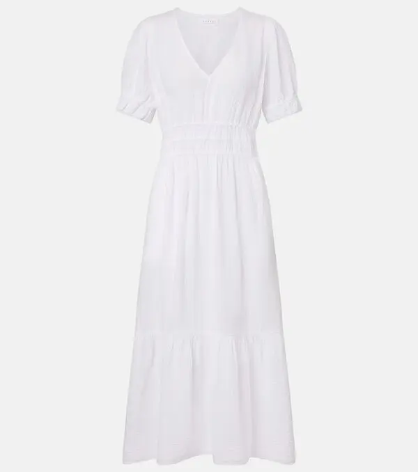 Velvet By Graham & Spencer Rivelle Cotton Gauze Midi Dress - White