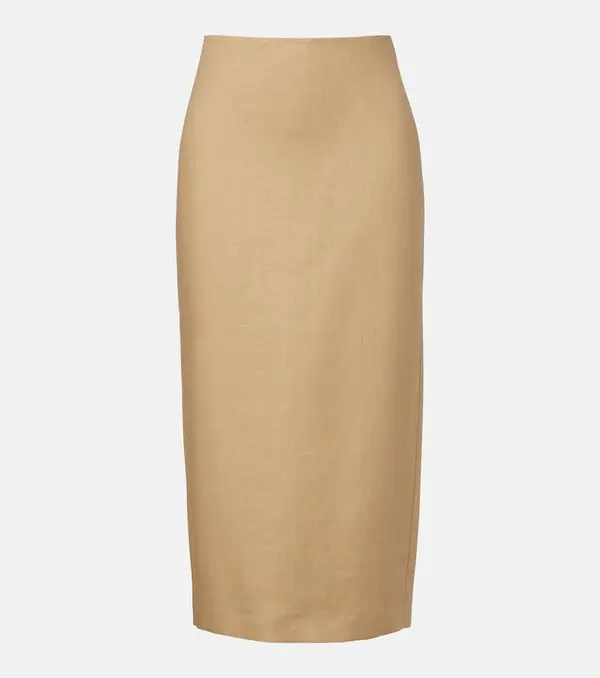 Max Mara Veranda Linen Pencil Skirt - Beige