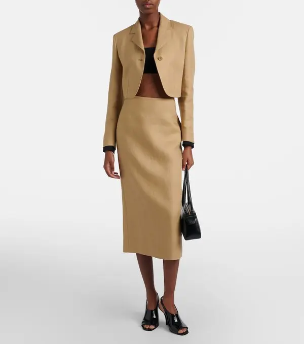 Max Mara Veranda Linen Pencil Skirt