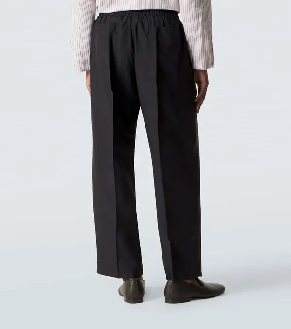 UMIT BENAN Julian Straight Silk Pants - Black