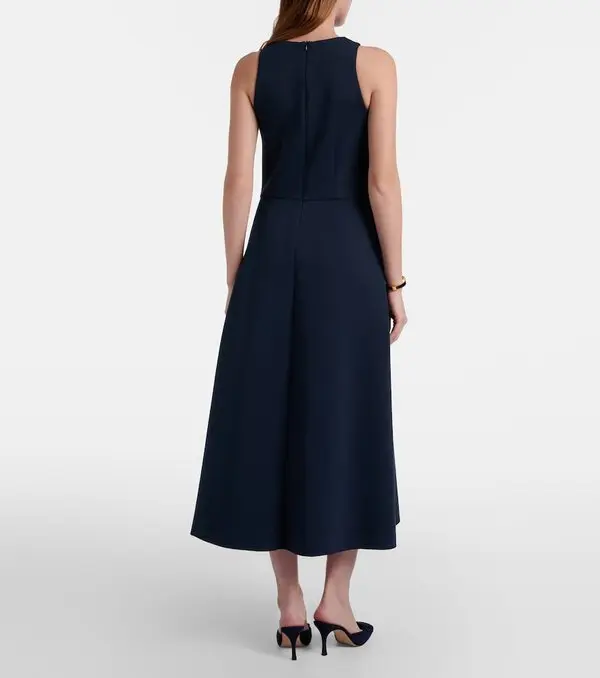 Max Mara Cannone Cotton-blend Jersey Midi Dress