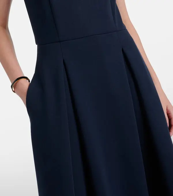 Max Mara Cannone Cotton-blend Jersey Midi Dress