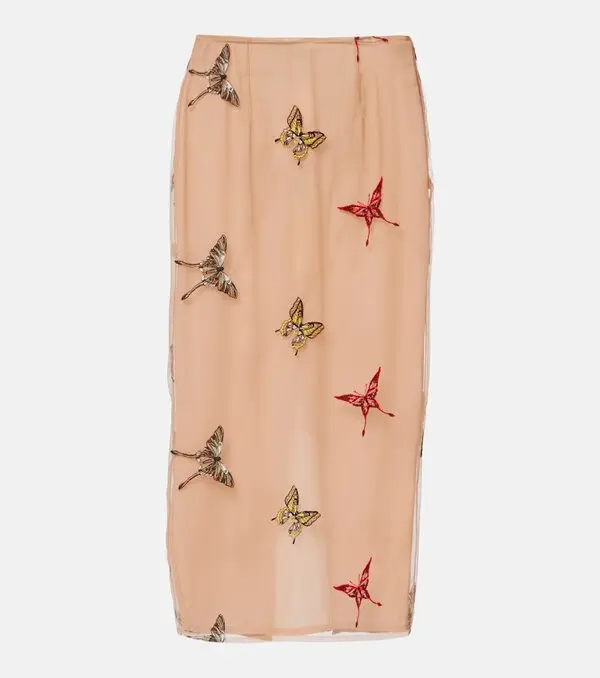 Blumarine Appliqué Midi Skirt