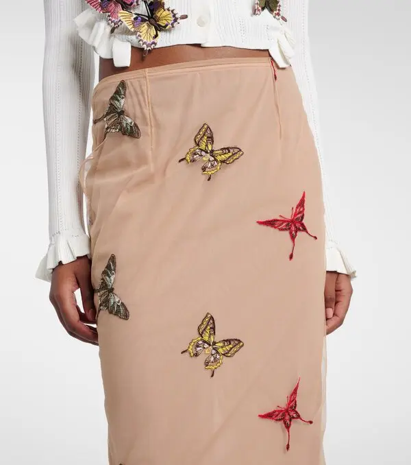 Blumarine Appliqué Midi Skirt