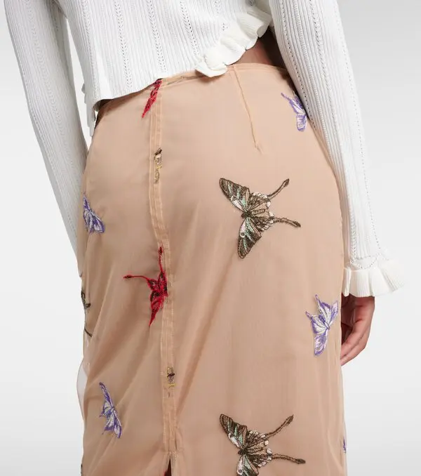 Blumarine Appliqué Midi Skirt