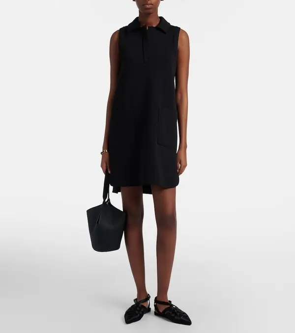 Max Mara Saggina Cotton-blend Jersey Polo Dress