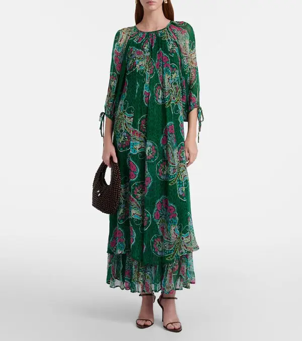 Rixo Hayden Printed Maxi Dress