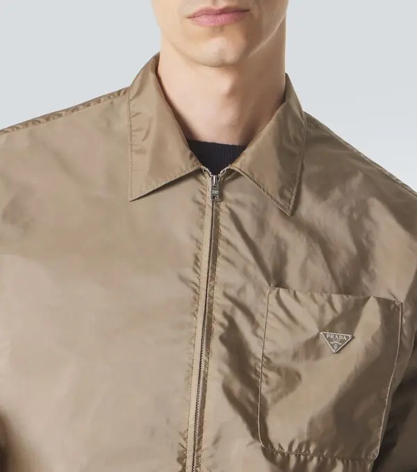 Prada Re-nylon Zip-up Shirt