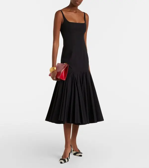 Jacquemus Tourni Striped Raffia-effect Pumps - Black