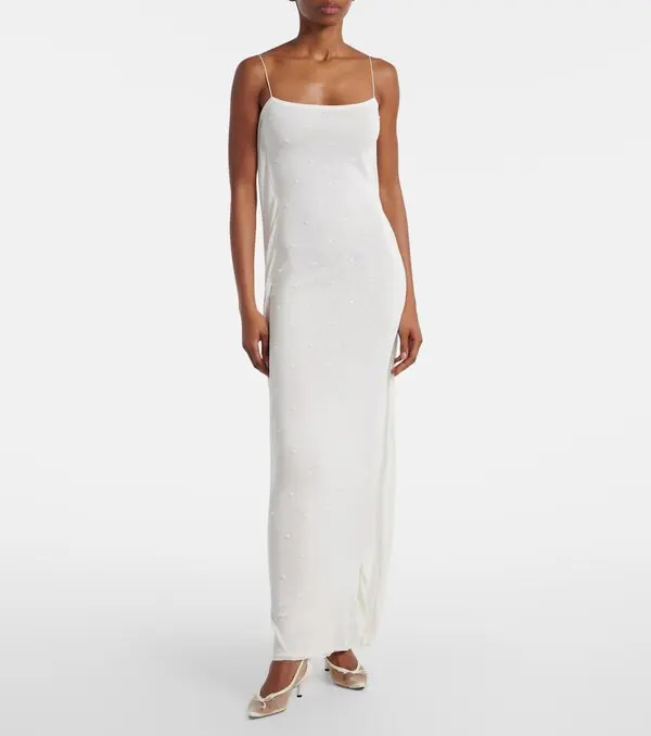 Jacquemus Tourni Leather-trimmed Mesh Pumps