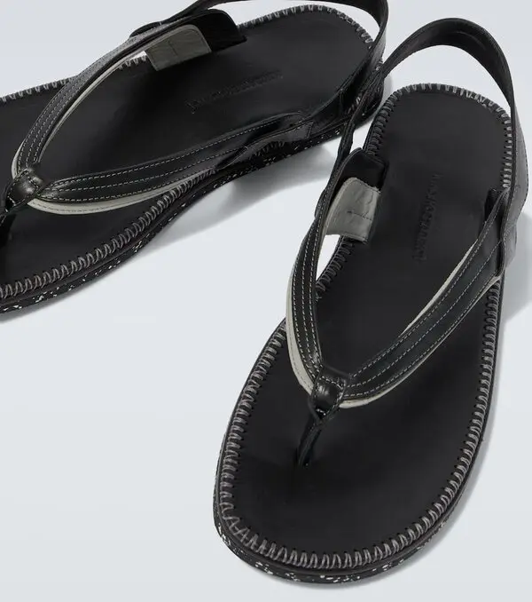 KIKO KOSTADINOV Andras Leather Thong Sandals - Black