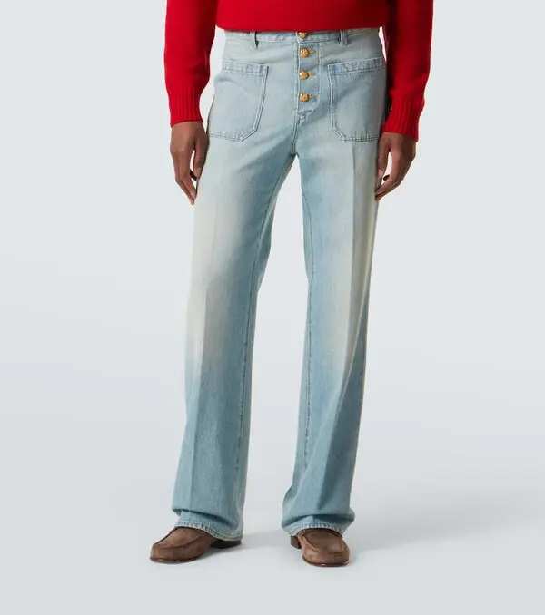Valentino Garavani Wide-leg Jeans - Blue