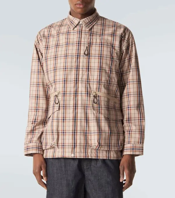 Comme Des Garçons Homme Checked Cotton-blend Zip-up Jacket