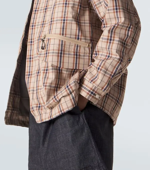 Comme Des Garçons Homme Checked Cotton-blend Zip-up Jacket