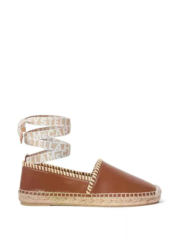 Stella McCartney Flat Espadrilles With Ankle Ties - Brown