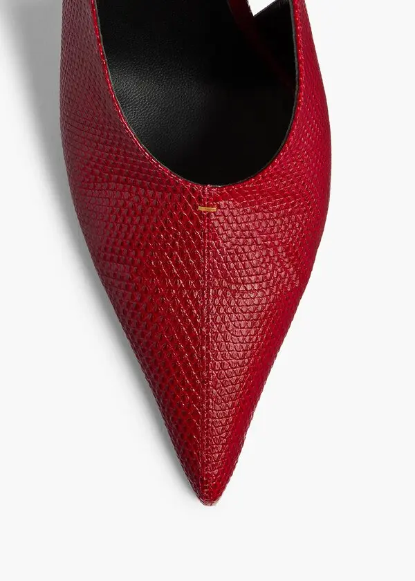 Khaite Bella Pump In Lizard - Ruby