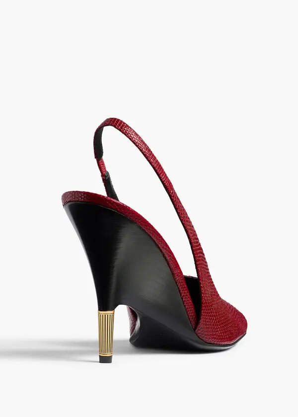 Khaite Bella Pump In Lizard - Ruby