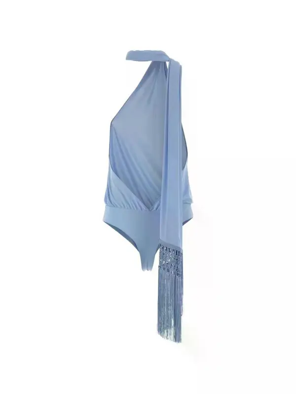 Andamane Alba One-shoulder Tassel Top