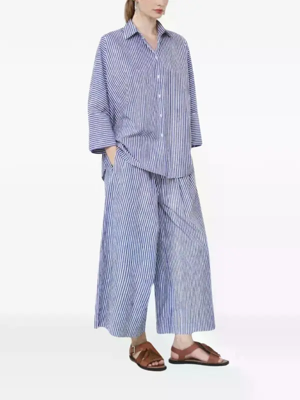 Max Mara Striped Collared Shirt