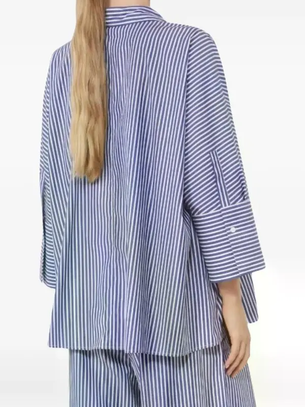 Max Mara Striped Collared Shirt