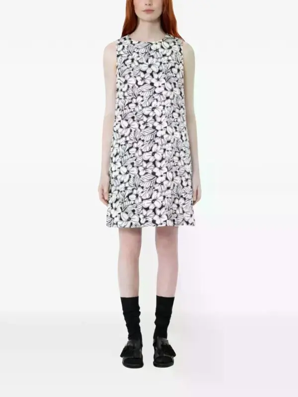 Max Mara Floral Print Midi Dress