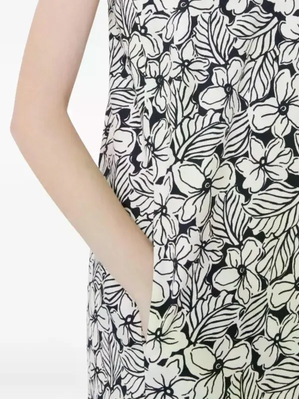 Max Mara Floral Print Midi Dress