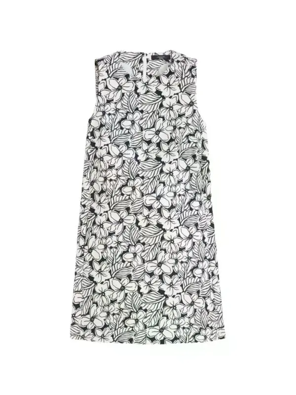 Max Mara Floral Print Midi Dress - White