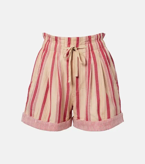 MARANT ETOILE Nirma Striped Cotton Shorts