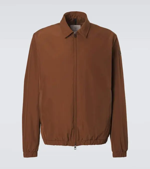 Moncler Socot Leather-trimmed Blouson Jacket - Brown