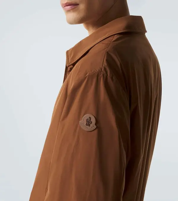 Moncler Socot Leather-trimmed Blouson Jacket - Brown