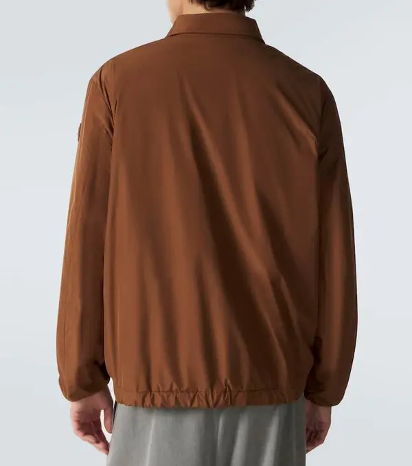 Moncler Socot Leather-trimmed Blouson Jacket - Brown
