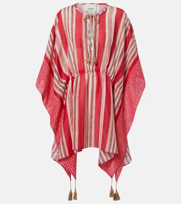 Isabel Marant Étoile Printed Cotton And Silk Kaftan - Red