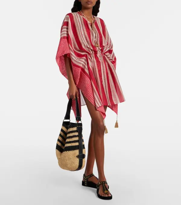 Isabel Marant Étoile Printed Cotton And Silk Kaftan - Red