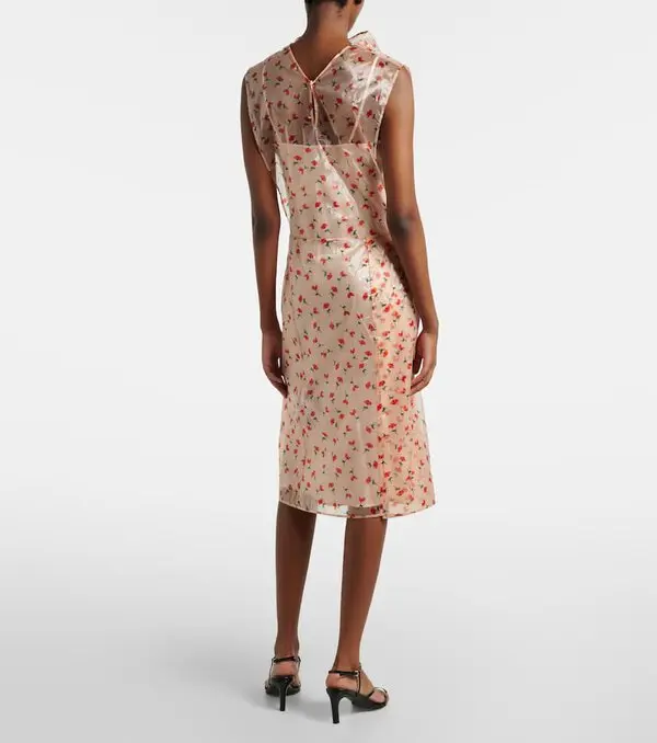 JIL SANDER Floral Midi Dress
